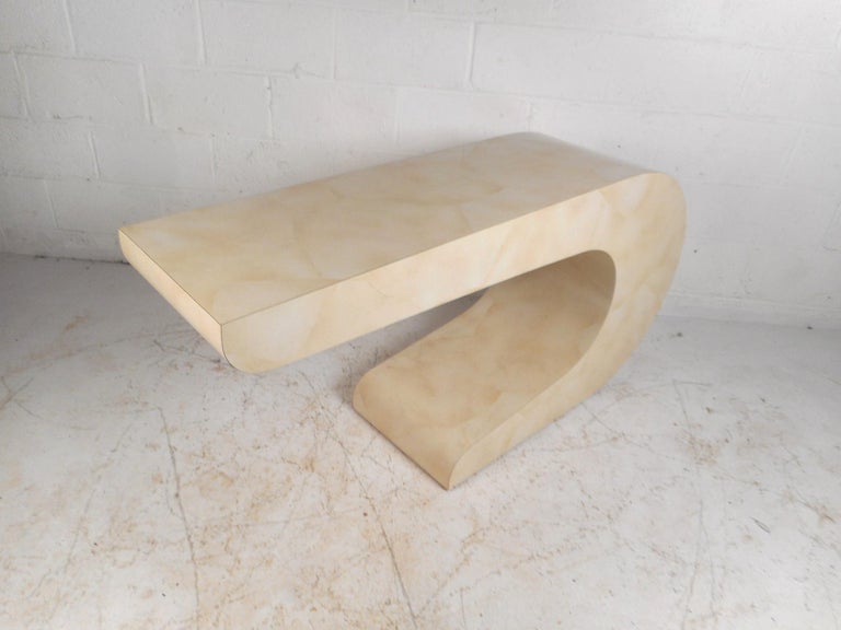 Midcentury Karl Springer Style Console Table For Sale at 1stDibs