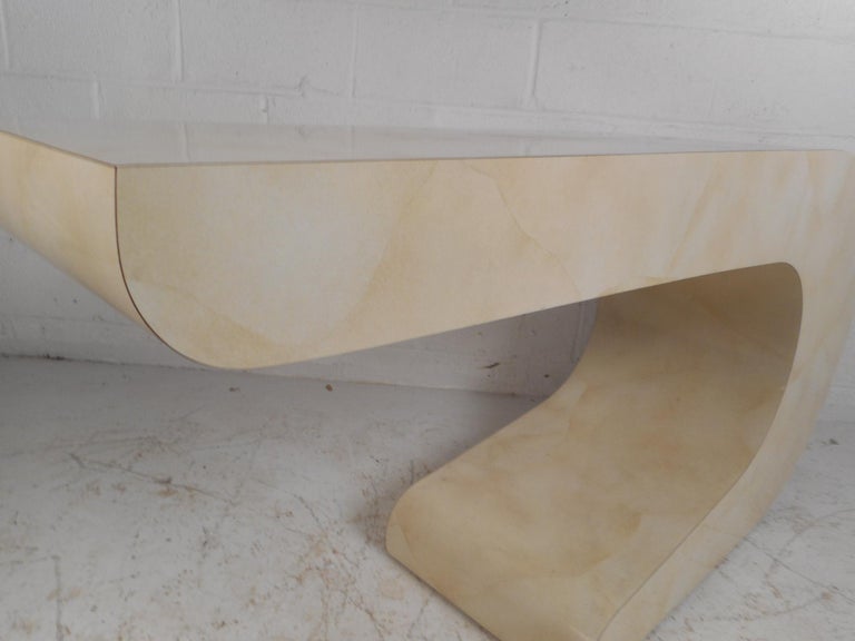 Midcentury Karl Springer Style Console Table For Sale at 1stDibs