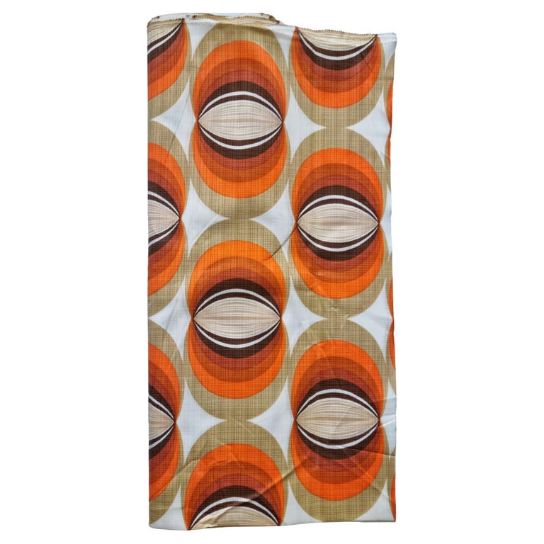 Midcentury Large Cloth, Fabric or Textile in Style of Panton Verner ...