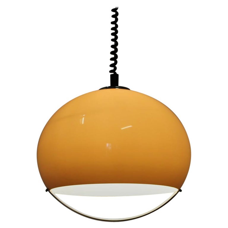 Midcentury Large Pendant Meblo Designed by Harvey Guzzini, Space Age ...