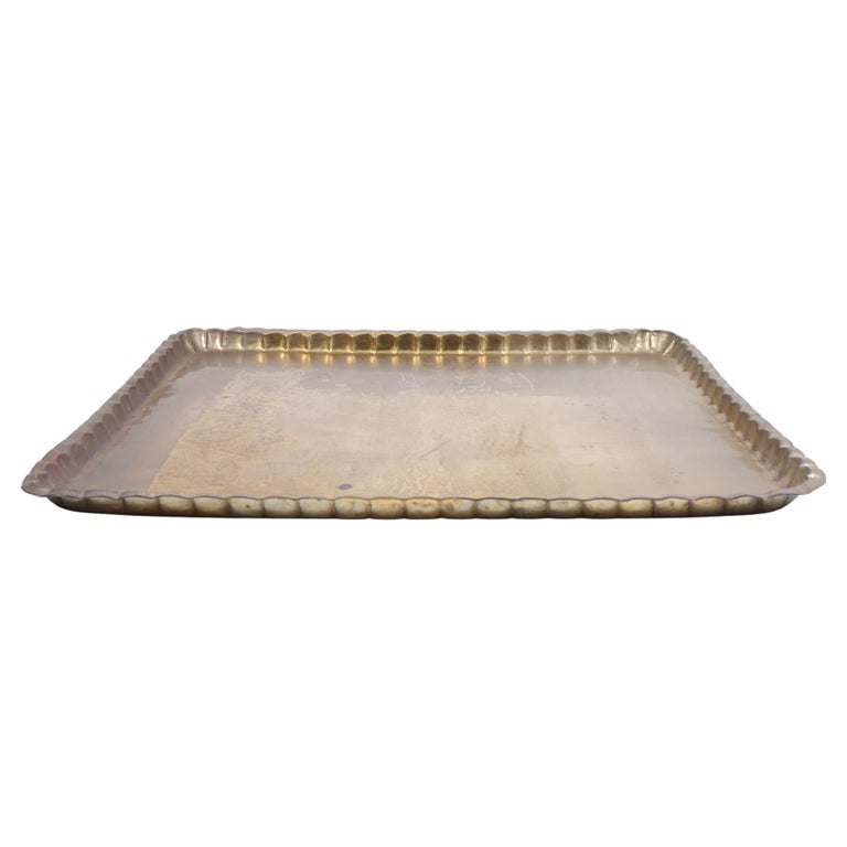 Midcentury Large Serving Tray in Brass, 1960s For Sale at 1stDibs