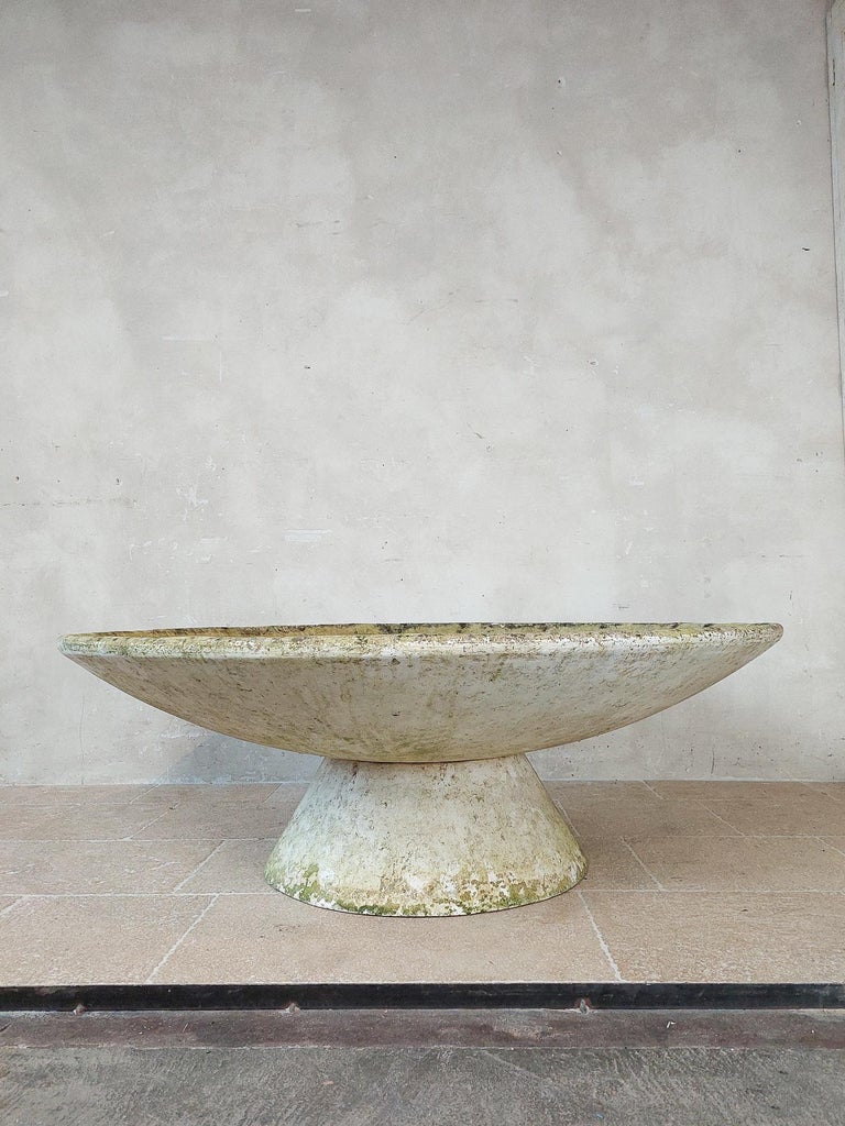 Midcentury Large Shallow Willy Guhl Planter on Base by Eternit For Sale ...