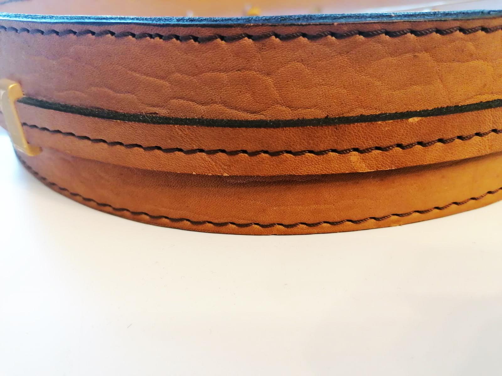 Midcentury Leather Wall Clock at 1stDibs