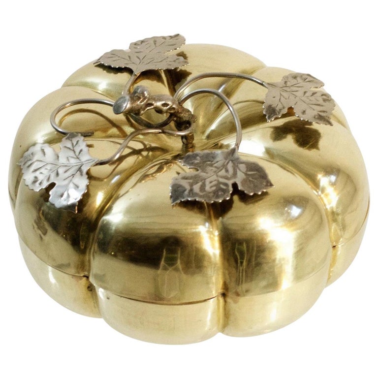 Midcentury Lidded Pumpkin Box at 1stDibs