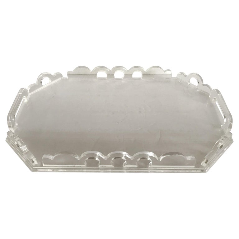 Midcentury Lucite Tray For Sale at 1stDibs