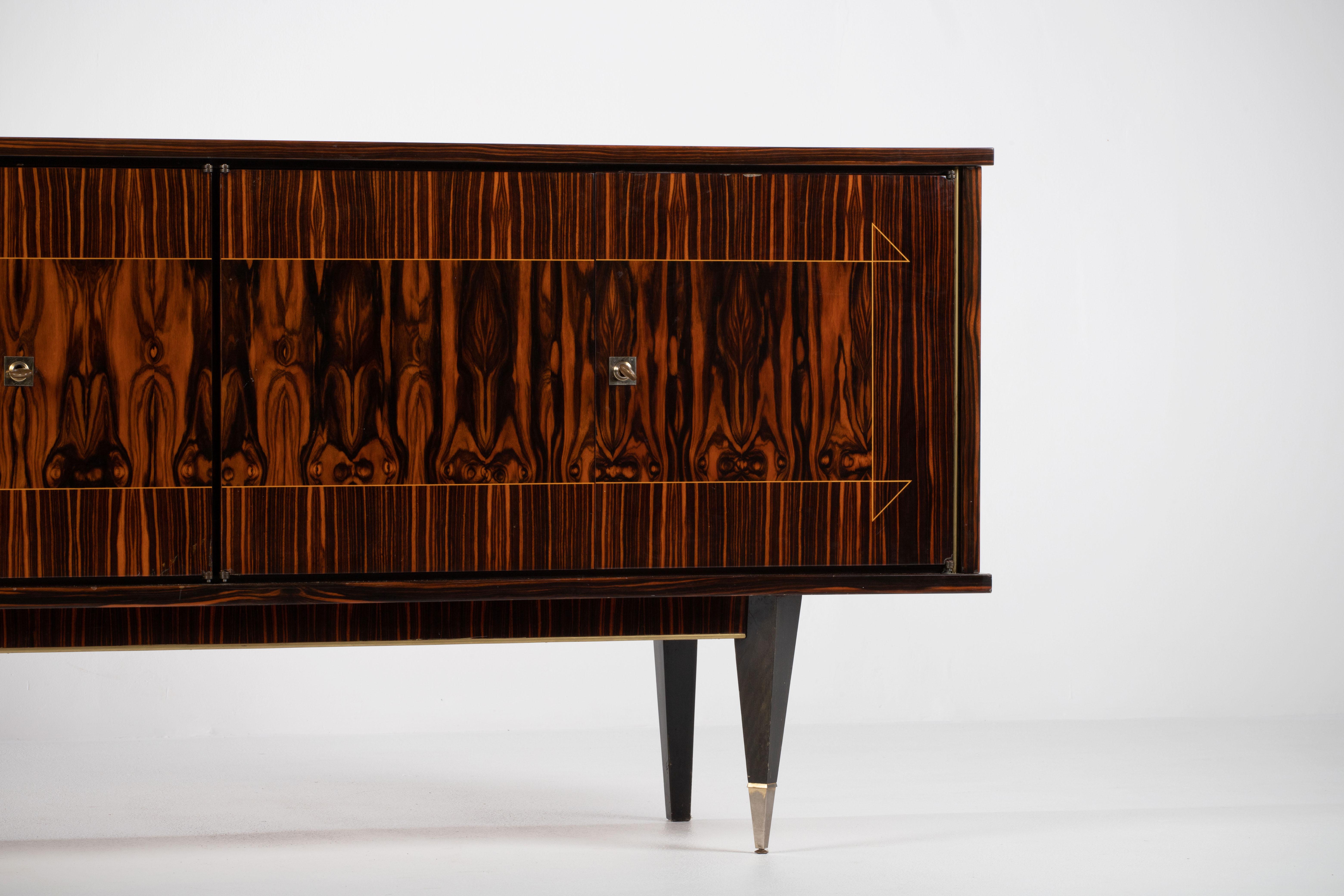 MidCentury Macassar Sideboard, France, 1960s at 1stDibs