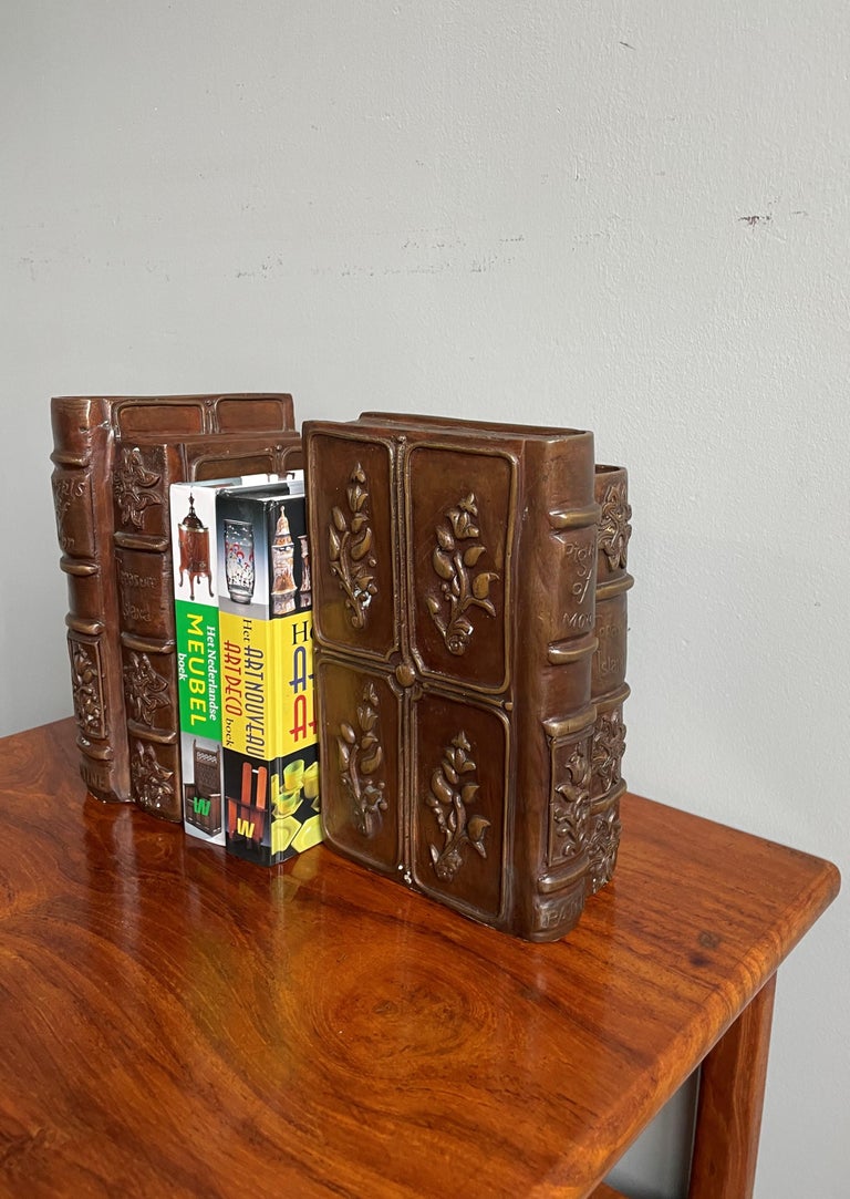 Mid-Century Made Heavy Bronze Classic Novel Book Shaped Bookends ...