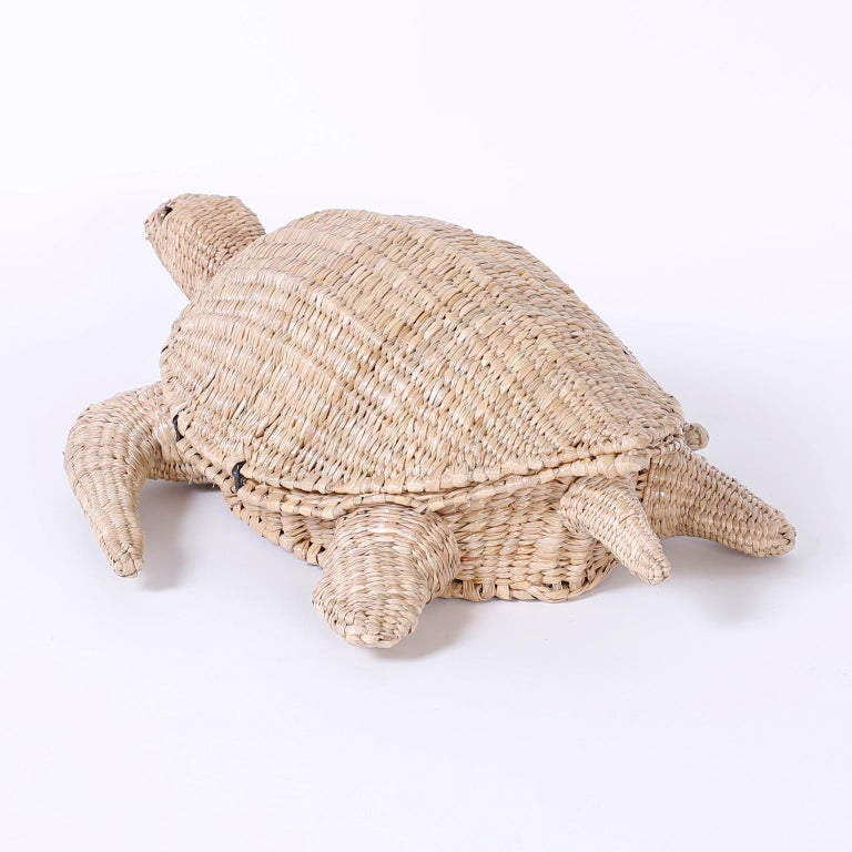 Mario Torres Wicker Turtle at 1stDibs