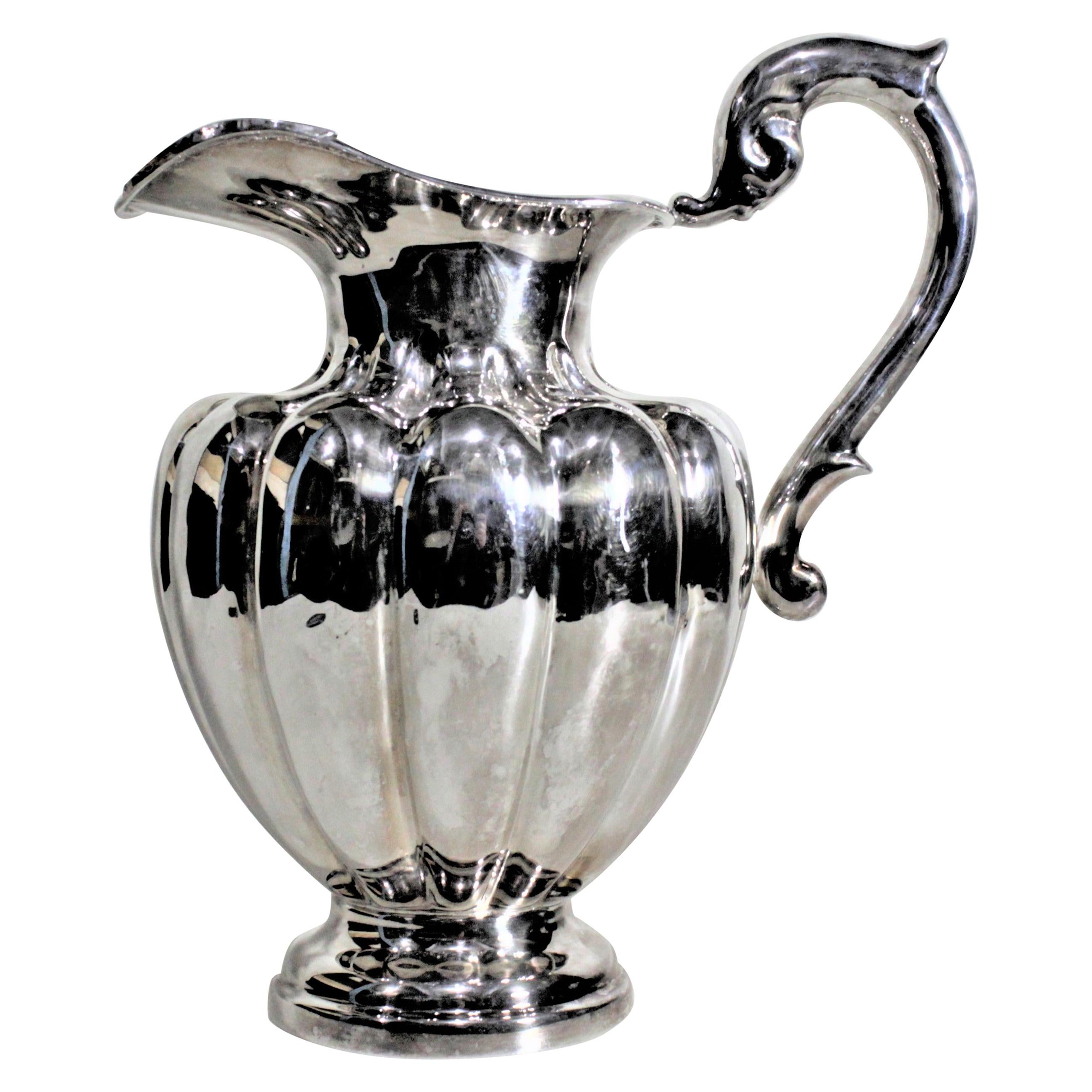 Mexican Modernist Silver Pitcher by Hector Aguilar For Sale at 1stdibs