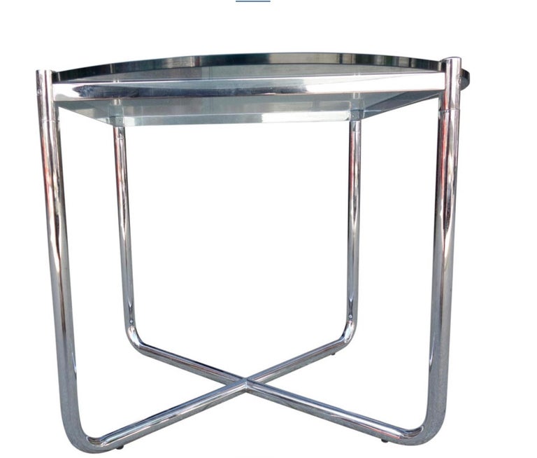 Mid-Century Mies Van Der Rohe Mr Side Tables, 'Pair' For Sale at 1stDibs