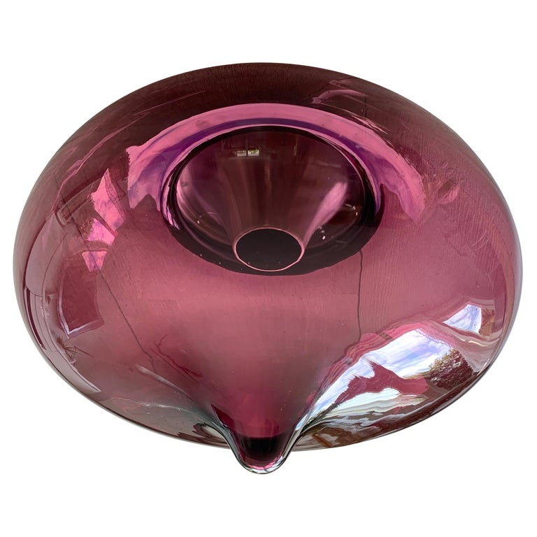 Raak Amsterdam, MidCentury Modern Cranberry Glass and Droplet Shape ...