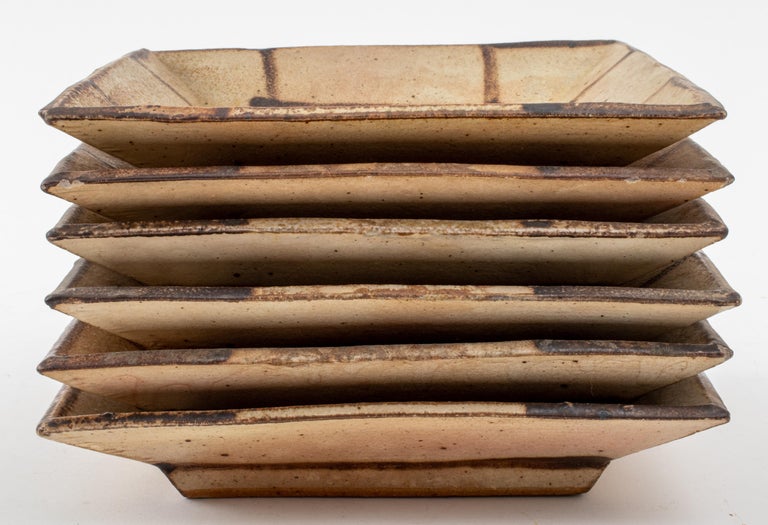 Midcentury Modern Ceramic Plates, 6 For Sale at 1stDibs