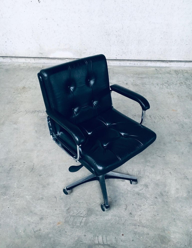 Mid-Century Modern Design Leather Office Chair, Italy, 1988 For Sale at ...