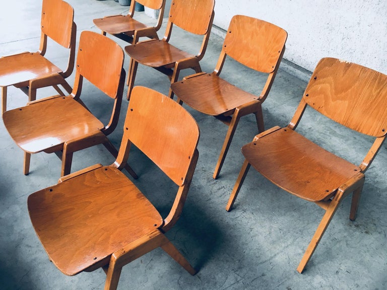 Mid-Century Modern Design Stacking Chair Set of 10 by Thonet, Germany ...