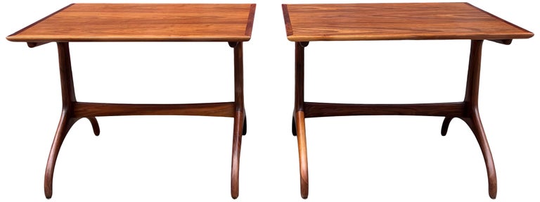 Mid-Century Modern Heritage Henredon Horn Leg Side End Tables at 1stDibs
