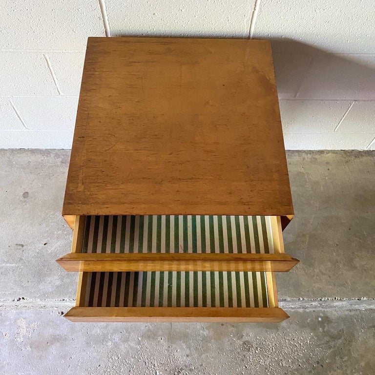 Midcentury Modern maple side table IMO Edmond Spence, Gio Ponti or ...