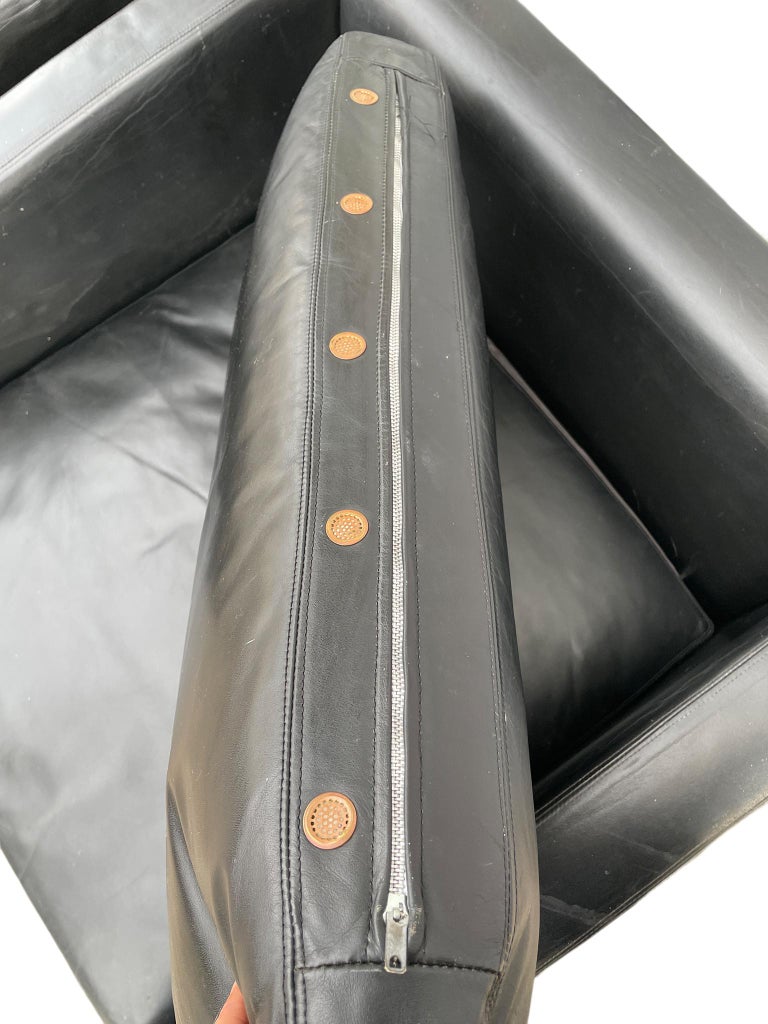 Mid-Century Modern Pfister Cube Lounge Chairs for Knoll in Black ...