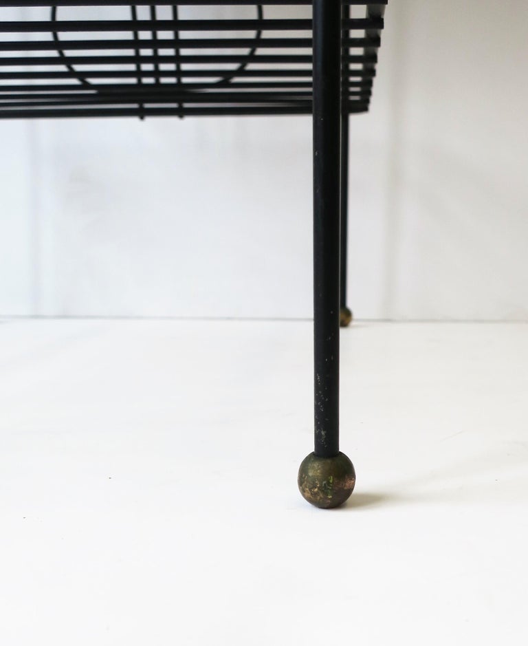 Mid-Century Modern Record Player LP Vinyl Album Metal Holder Rack Stand ...