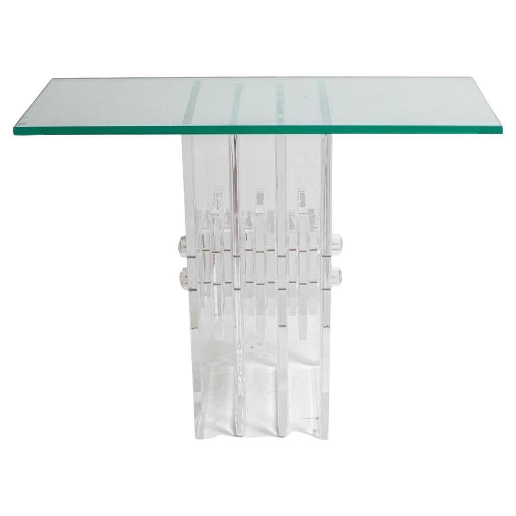 Mid-Century Modern Mastercraft Orange Console For Sale at 1stDibs