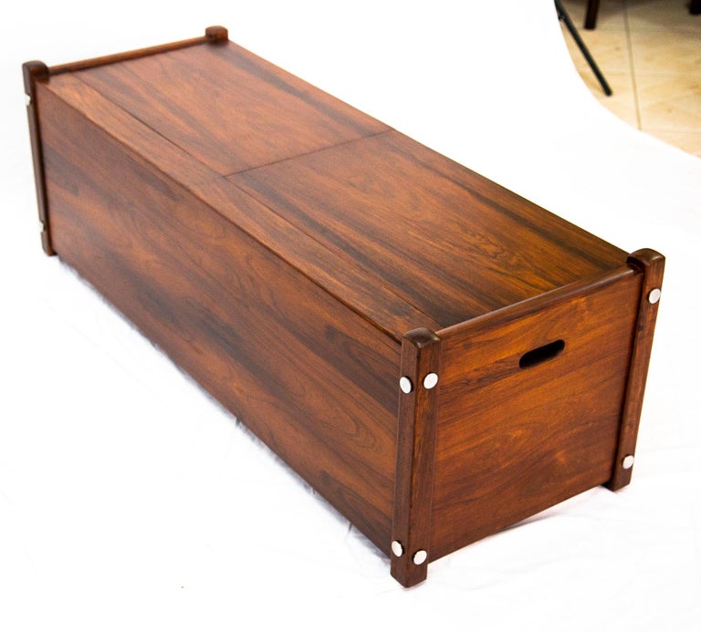 Mid-Century Modern Trunk Model “Sabara” in Hardwood by Sergio Rodrigues ...