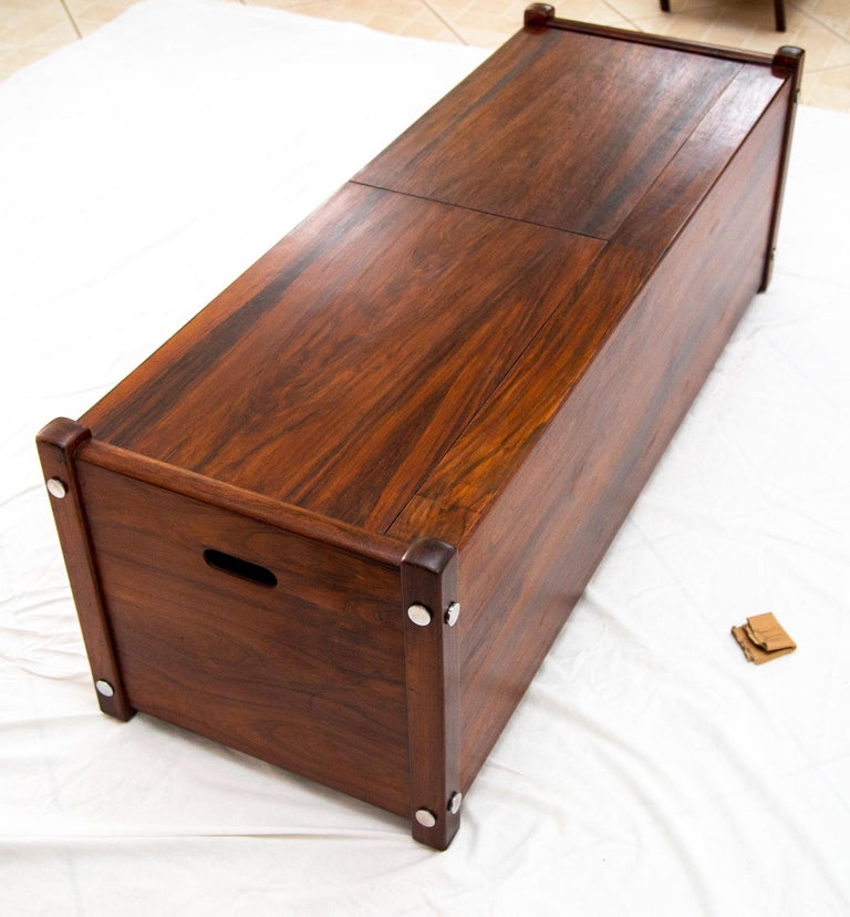 Mid-Century Modern Trunk Model “Sabara” in Hardwood by Sergio Rodrigues ...
