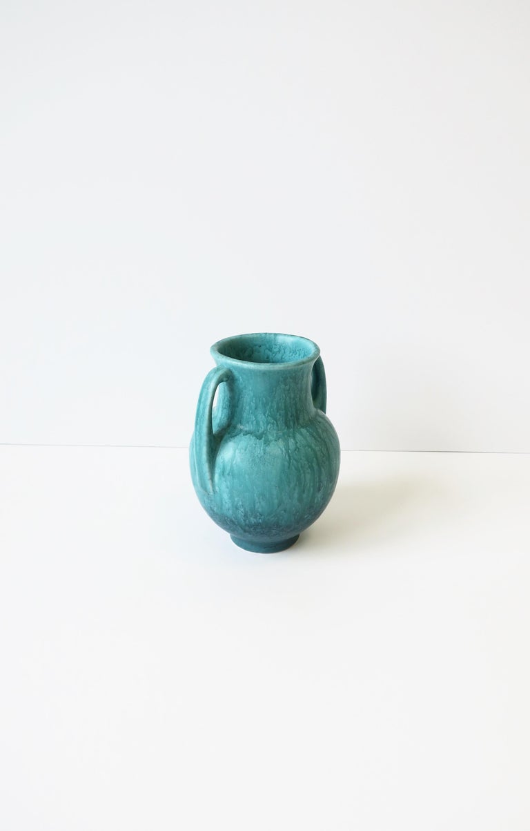 Modern Turquoise Blue Pottery Vase For Sale at 1stDibs | turquoise ...