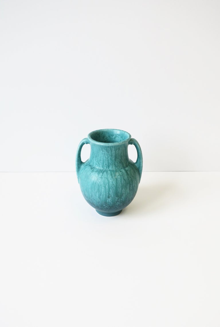 Modern Turquoise Blue Pottery Vase For Sale at 1stDibs | turquoise ...