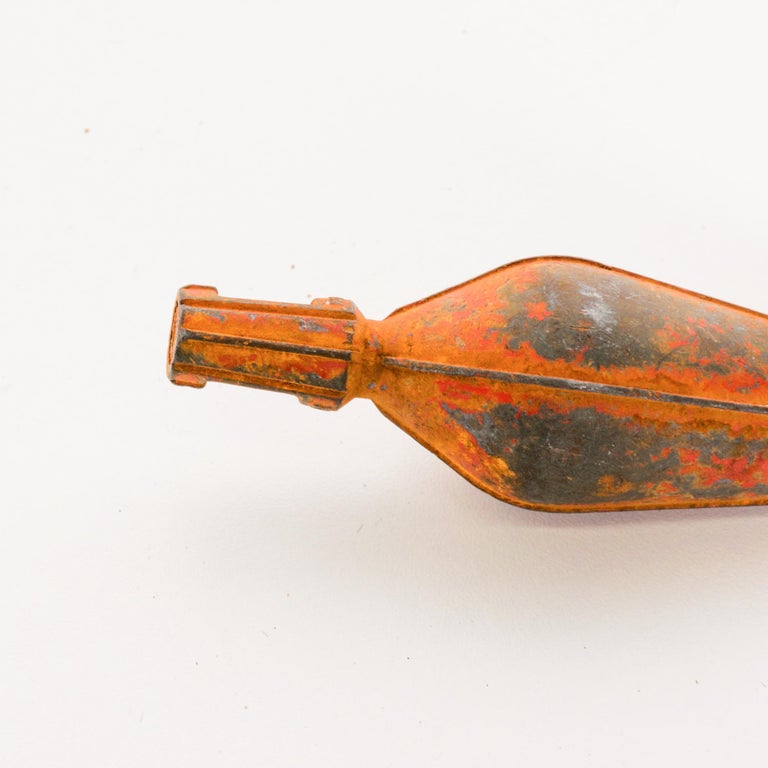 Midcentury Vintage Weight Plumb Bob Tool Level in Iron and Wood 1950s ...