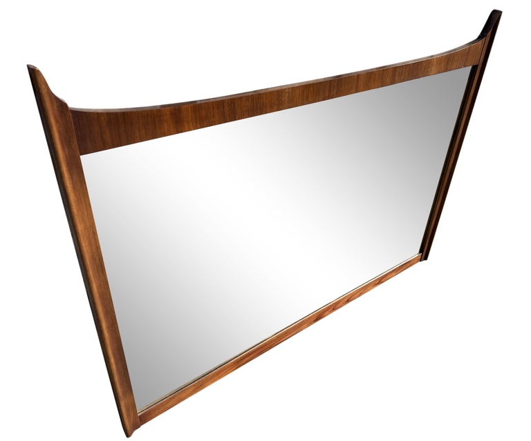 Mid-Century Modern Walnut Frame Mirror Very Beautiful Design For Sale ...