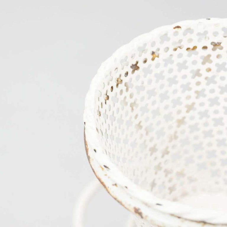 MidCentury Modern White Metal French Plant Stand in the Style of ...