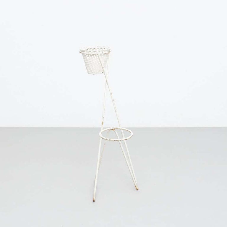 MidCentury Modern White Metal French Plant Stand in the Style of ...