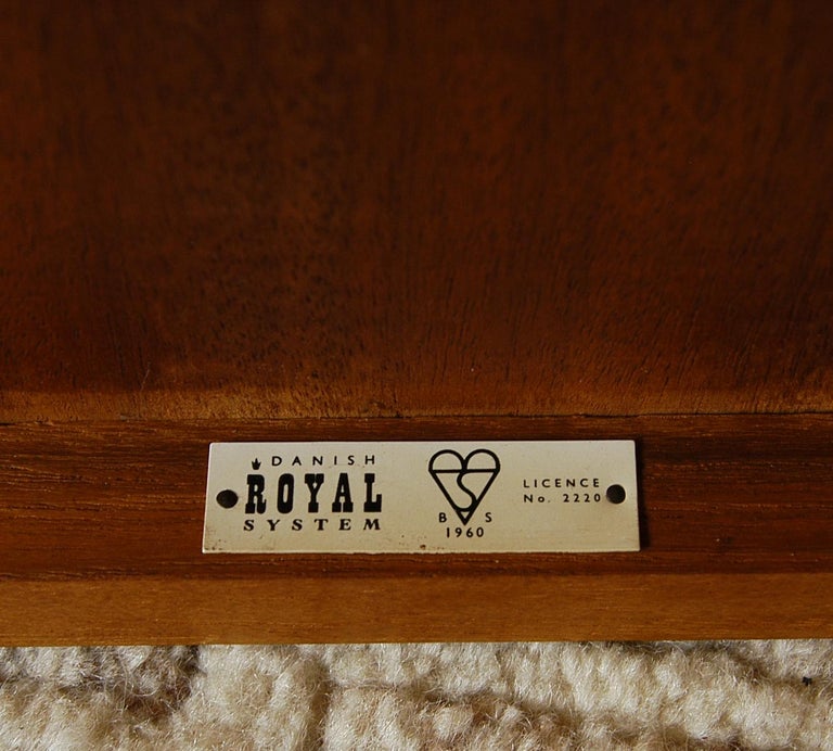 Midcentury Modular Danish Royal System Teak Wall Unit Shelving by Poul ...