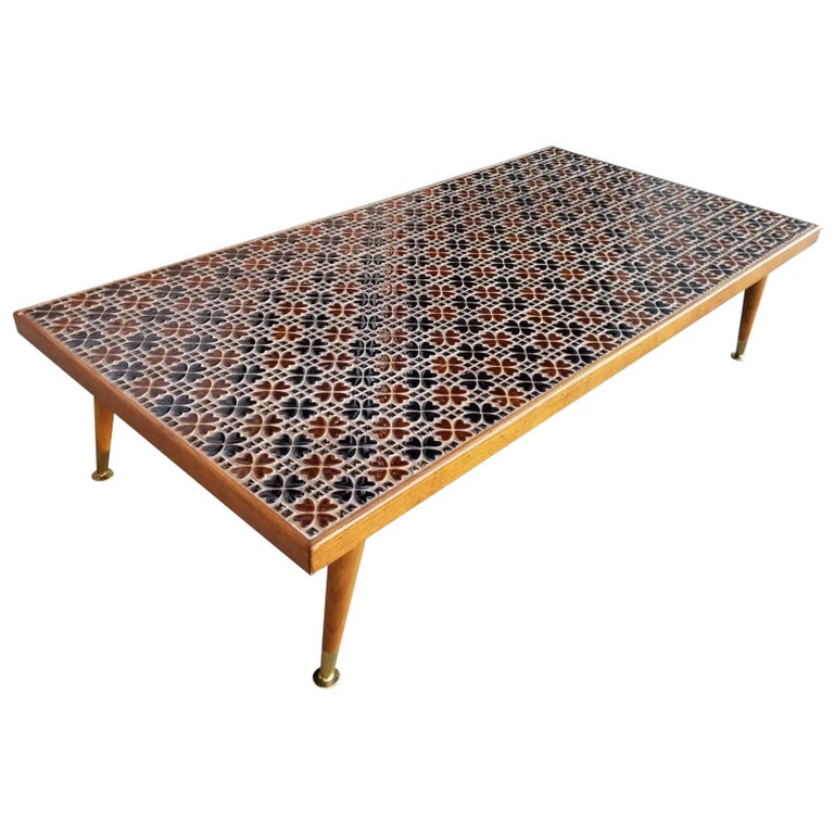 Midcentury Mosaic Tile Coffee Table at 1stDibs