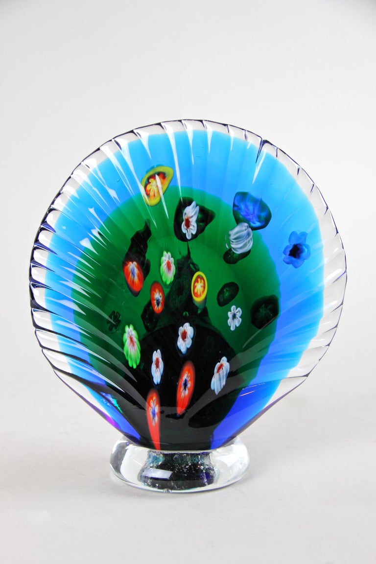 Midcentury Murano Glass Peacock Sculpture, Italy, circa 1960 at 1stDibs