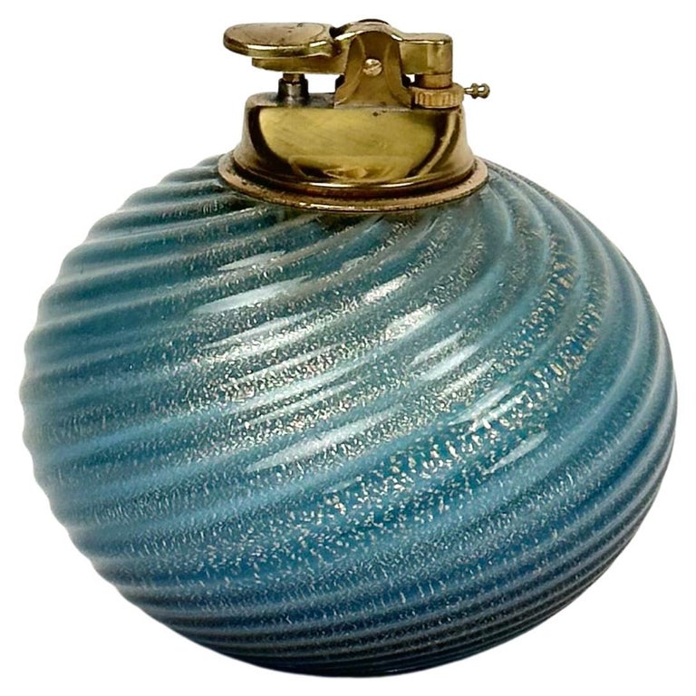 Midcentury Murano Glass Table Lighter by Tommaso Barbi, Italy, 1970s ...