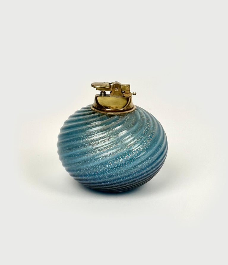 Midcentury Murano Glass Table Lighter by Tommaso Barbi, Italy, 1970s ...