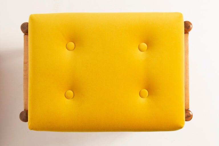 Midcentury Mustard Yellow Vintage Stool, Edmund Homa, 1960s For Sale at ...