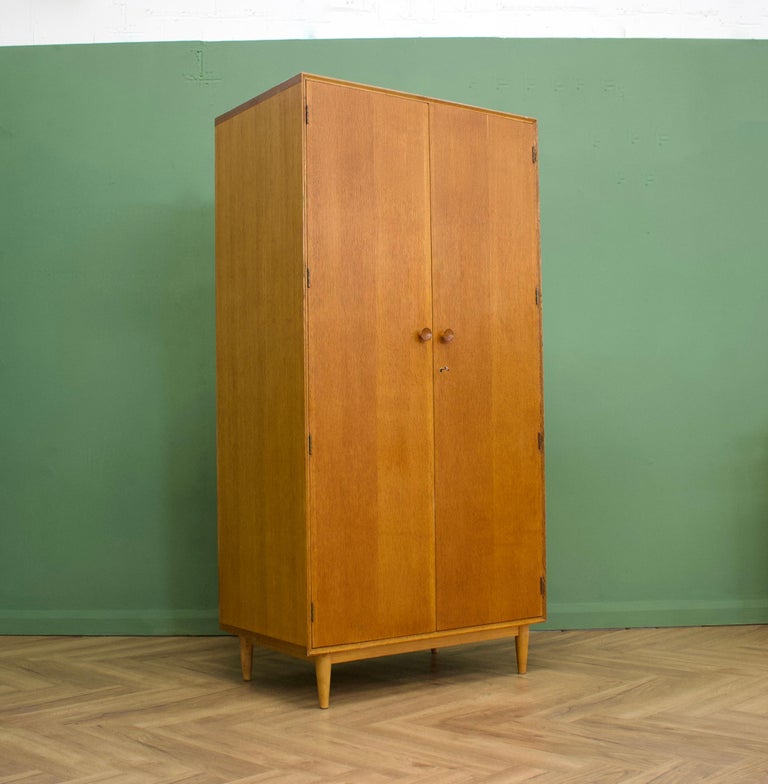 Midcentury, Oak Wardrobe from Meredew, 1960s For Sale at 1stDibs