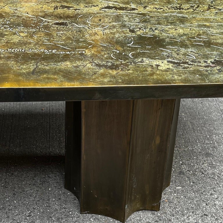Mid-Century, Patinated Bronze Laverne Table For Sale at 1stDibs