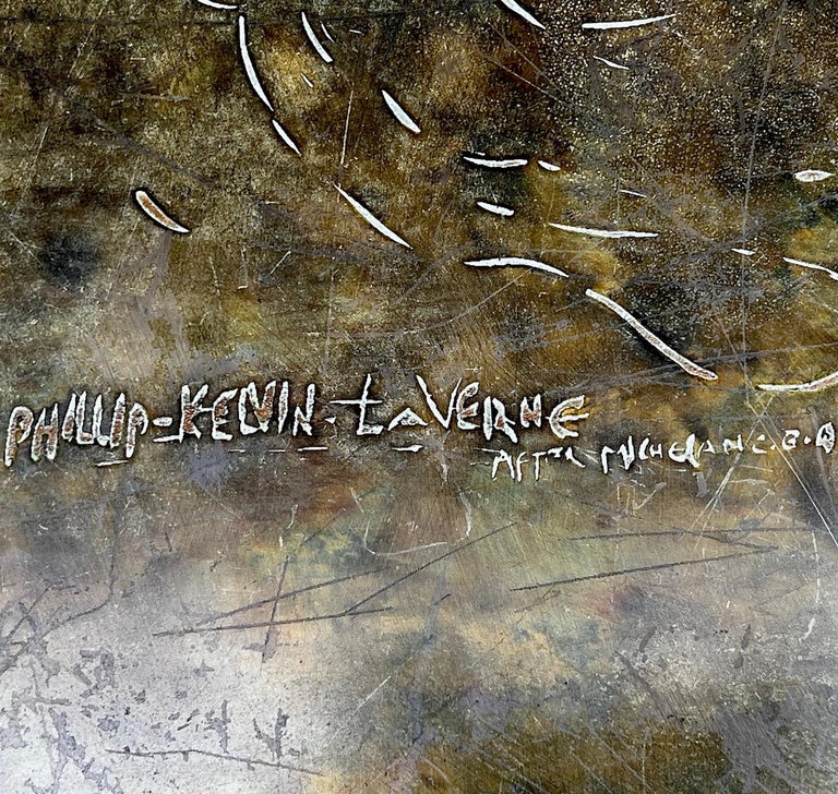 Mid-Century, Patinated Bronze Laverne Table For Sale at 1stDibs