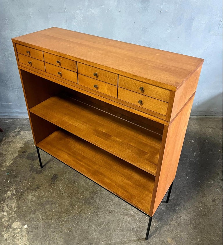 Midcentury Paul McCobb Single Bookcase with Jewelry Cabinet For Sale at ...