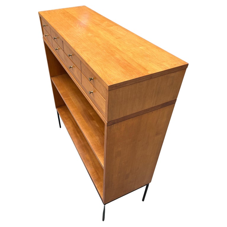 Midcentury Paul McCobb Single Bookcase with Jewelry Cabinet at 1stDibs