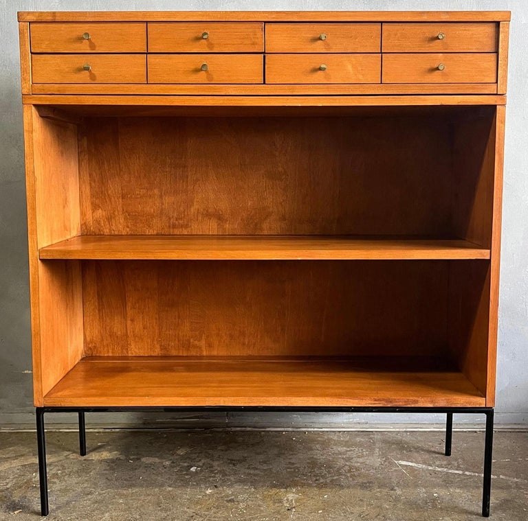Midcentury Paul McCobb Single Bookcase with Jewelry Cabinet For Sale at ...