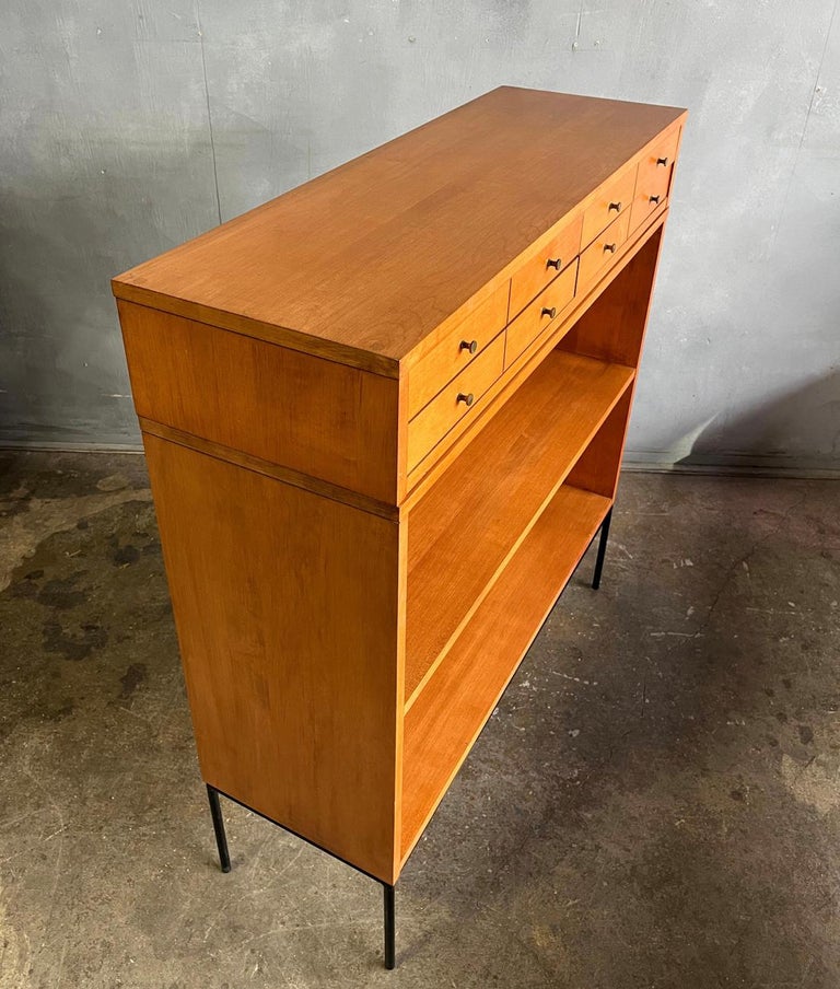 Midcentury Paul McCobb Single Bookcase with Jewelry Cabinet For Sale at ...