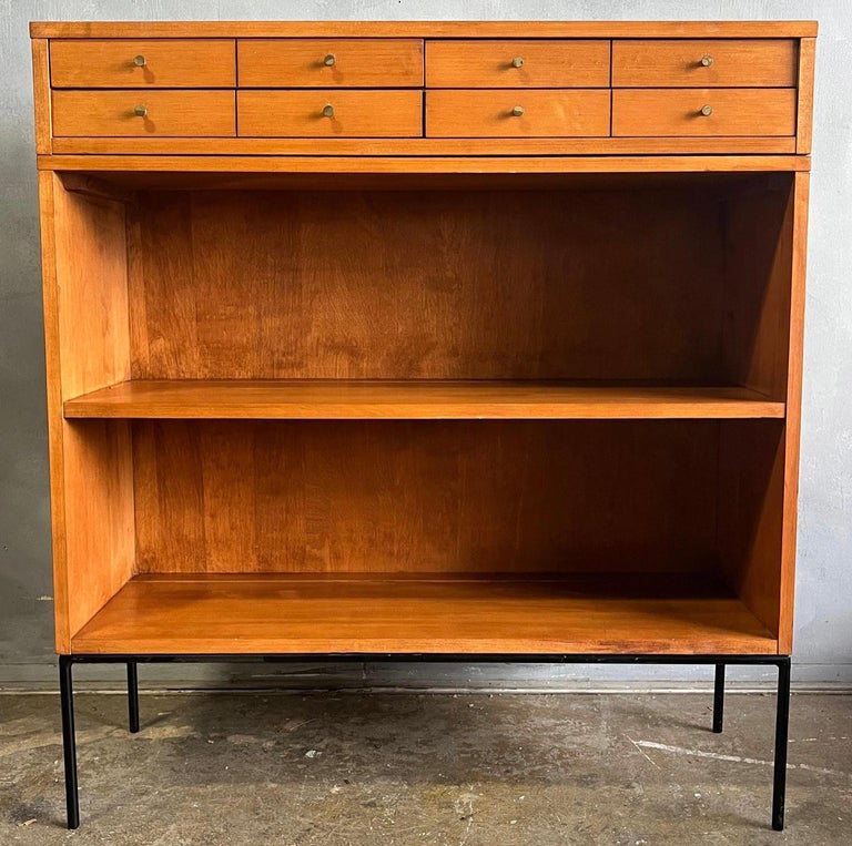 Midcentury Paul McCobb Single Bookcase with Jewelry Cabinet For Sale at ...