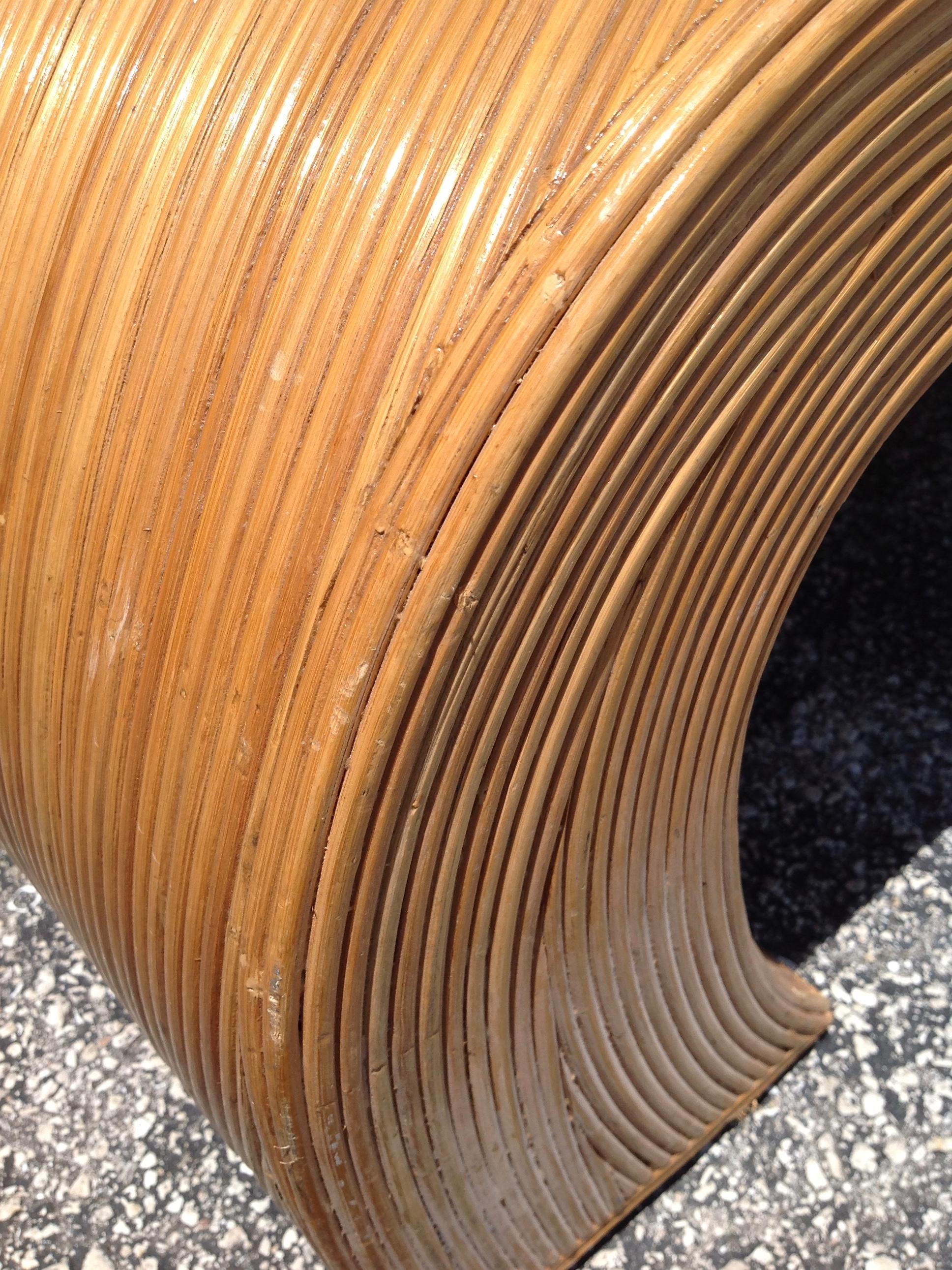 Midcentury Pencil Reed Coffee Table at 1stDibs | pencil reed table