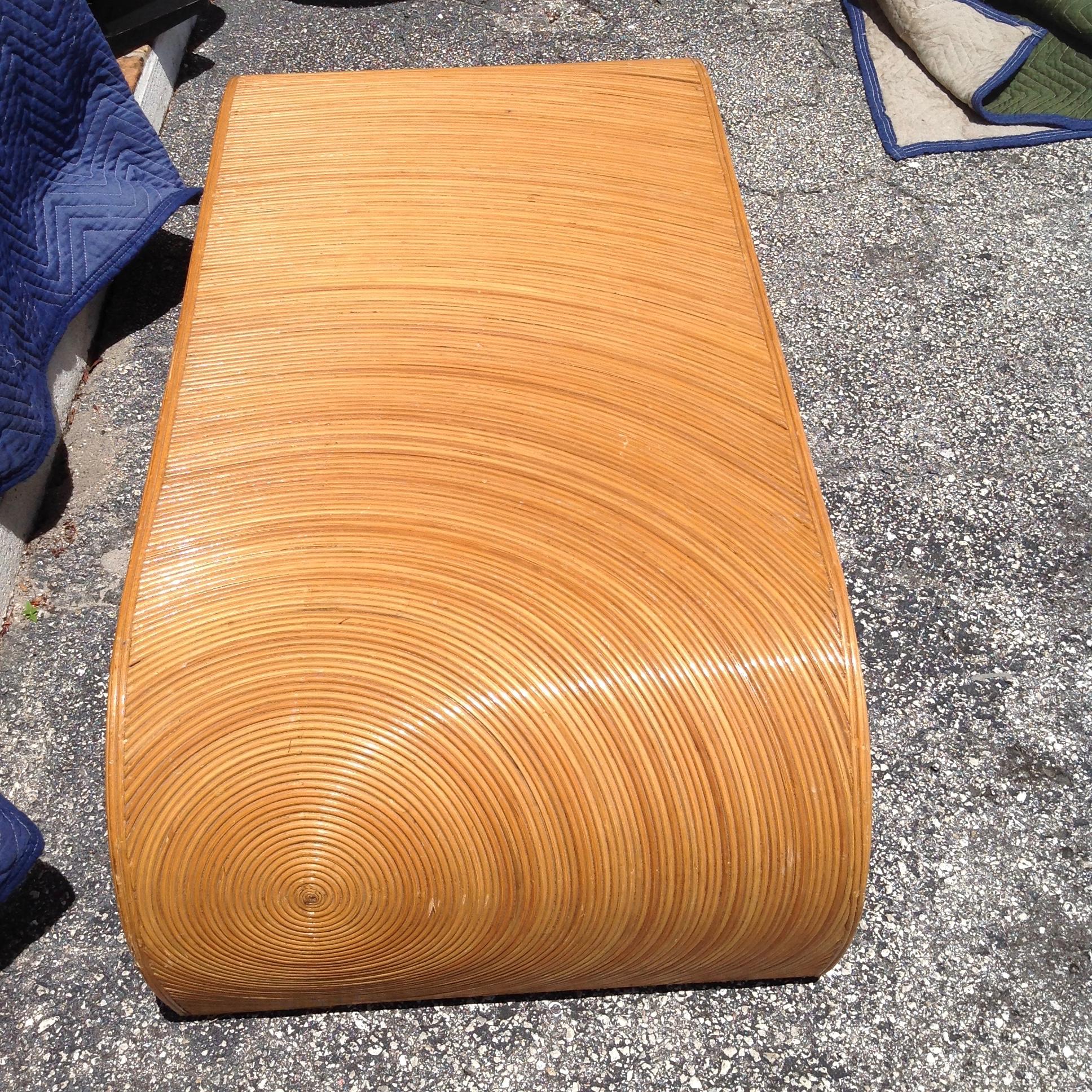 Midcentury Pencil Reed Coffee Table at 1stDibs | pencil reed table