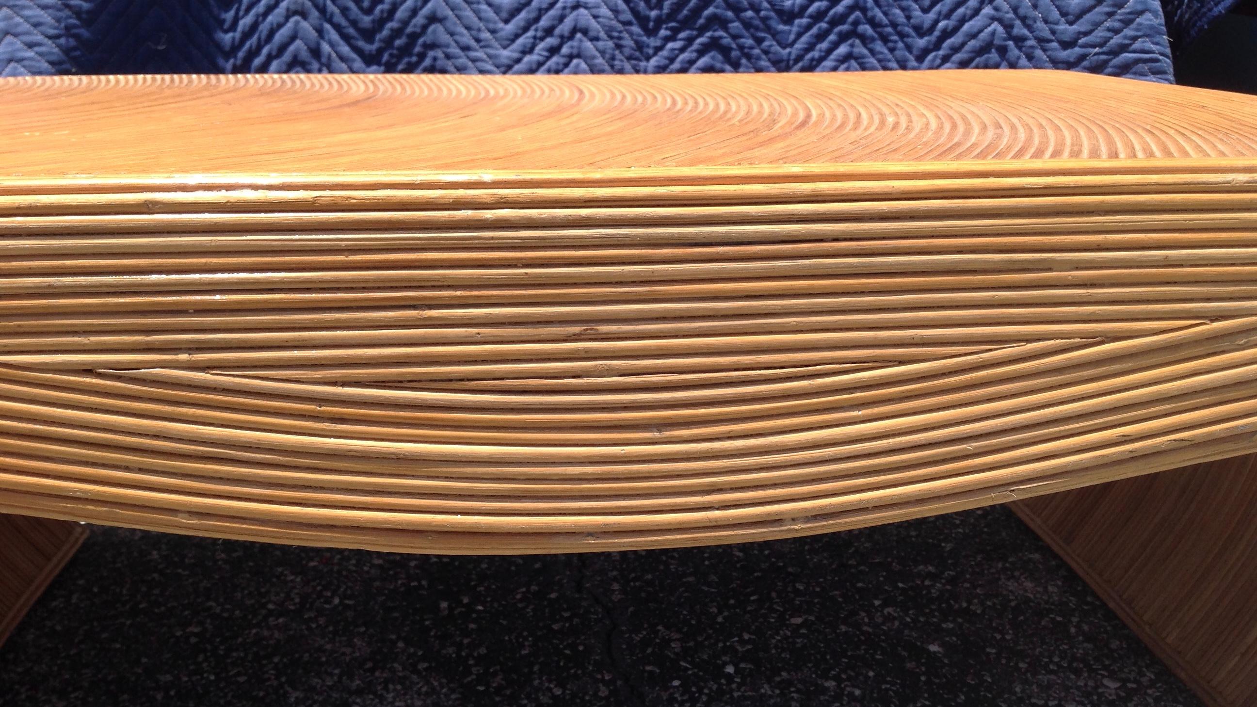 Midcentury Pencil Reed Coffee Table at 1stDibs | pencil reed table