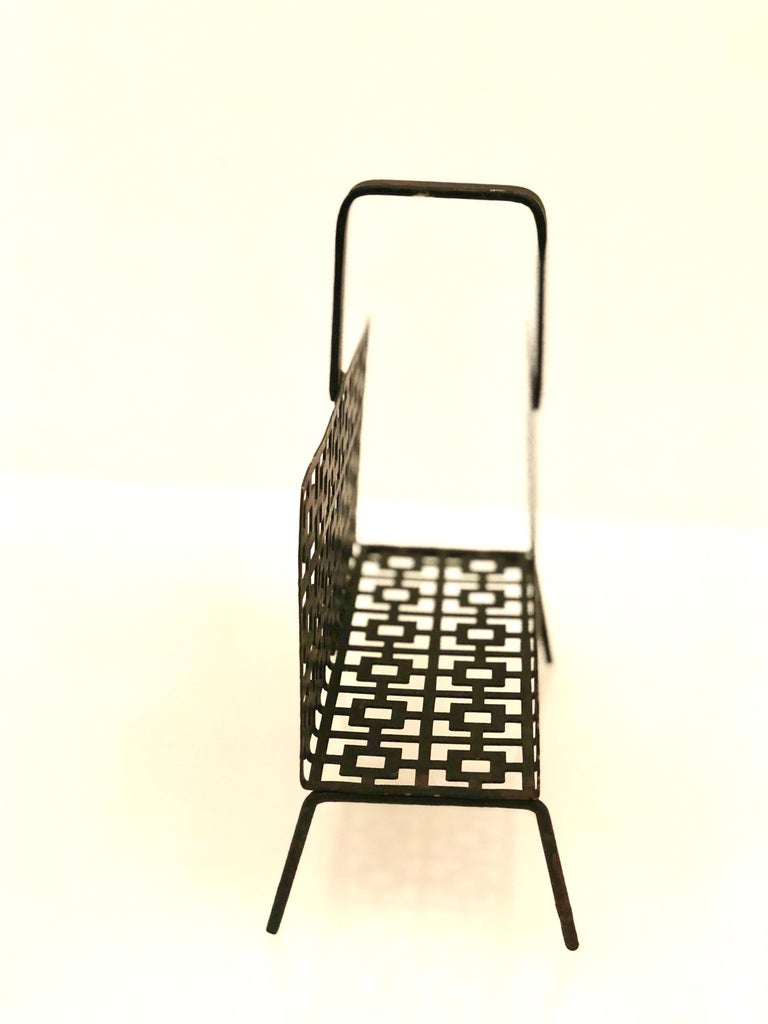 Midcentury Perforated Metal Letter Holder at 1stDibs
