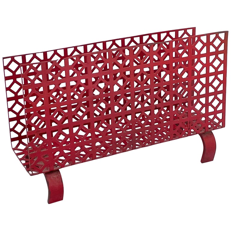 Midcentury Perforated Metal Letter Holder at 1stDibs